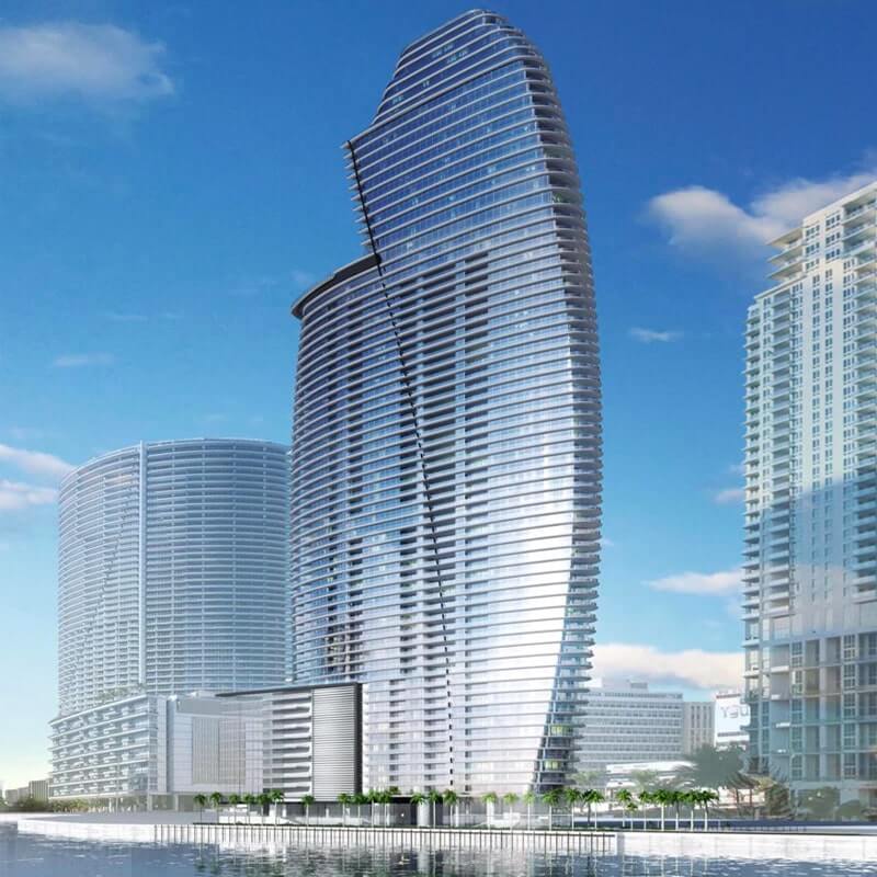 New Miami skyscraper with a curved and flat shape - Architect-US