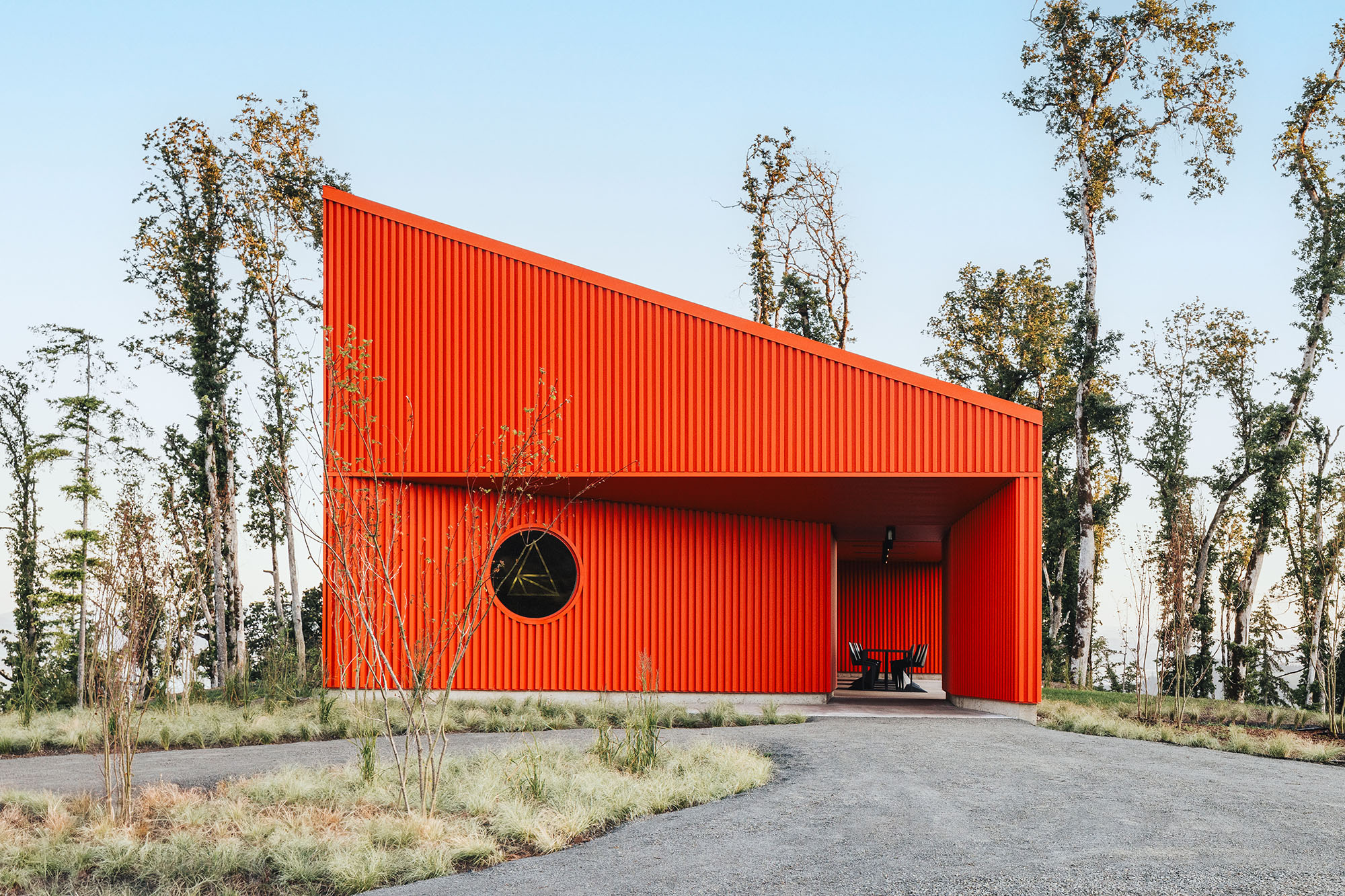 Oregon warehouse clad in red metal - Architect-US