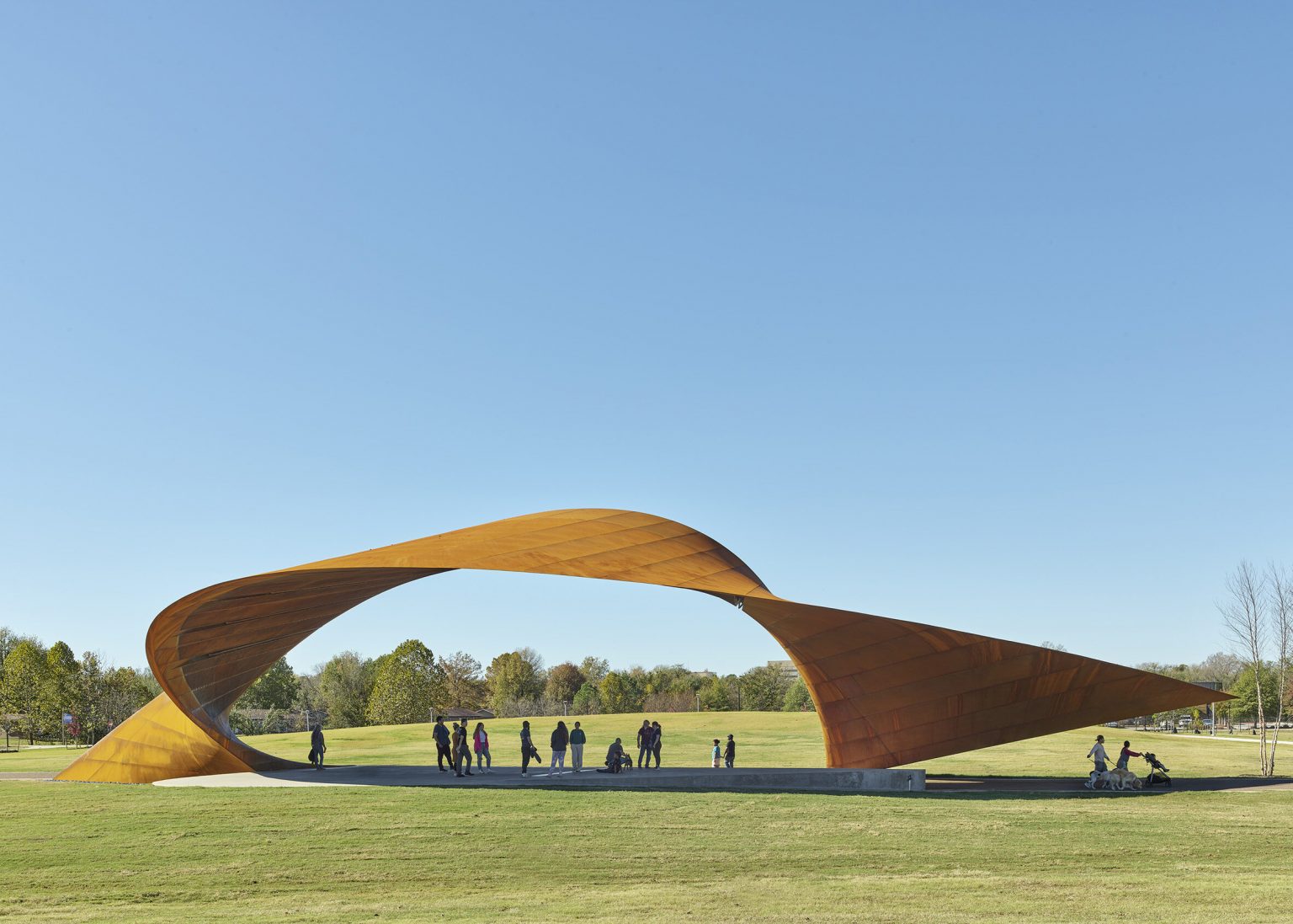 New curved steel pavilion in Arkansas - Architect-US